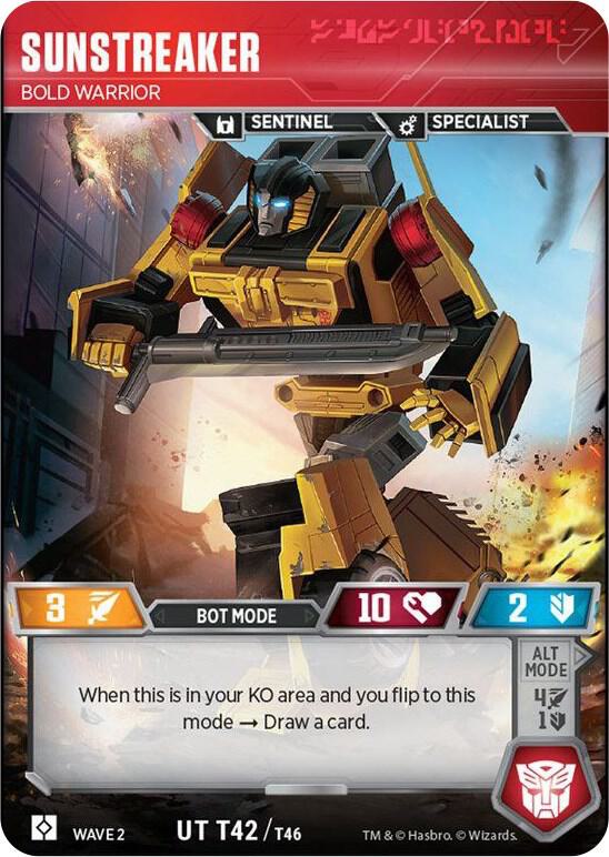Sunstreaker - Bold Warrior - Rise of the Combiners - Transformers TCG ...