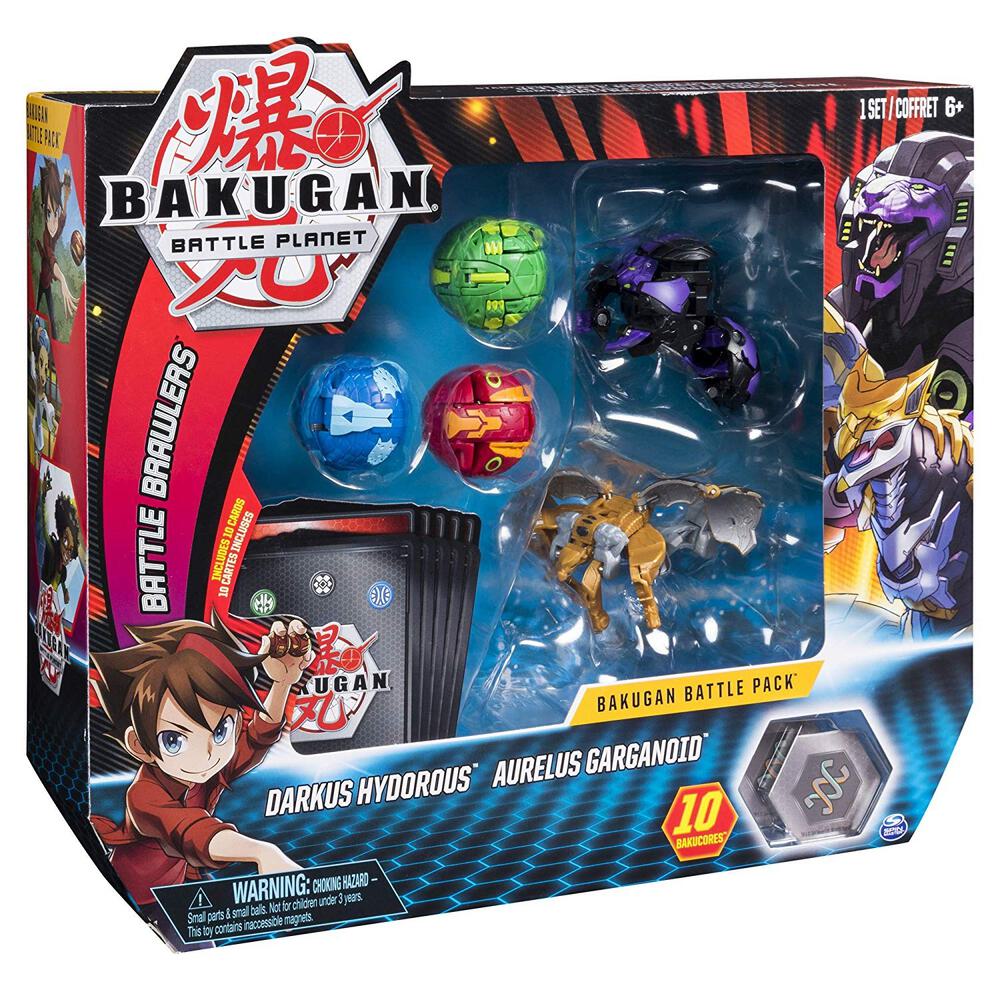Bakugan Battle Pack 5-Pack - Darkus Hydorous and Aurelus Garganoid - Battle Brawlers - Bakugan ...