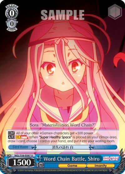 Word Chain Battle, Shiro - No Game No Life - Weiss Schwarz - TCGplayer.com