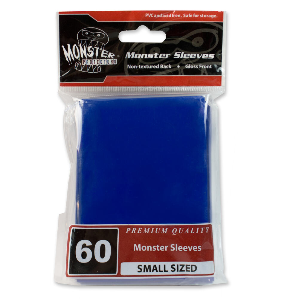 Small Sleeves - Glossy - Blue (60-Pack) - Monster Protectors Card ...