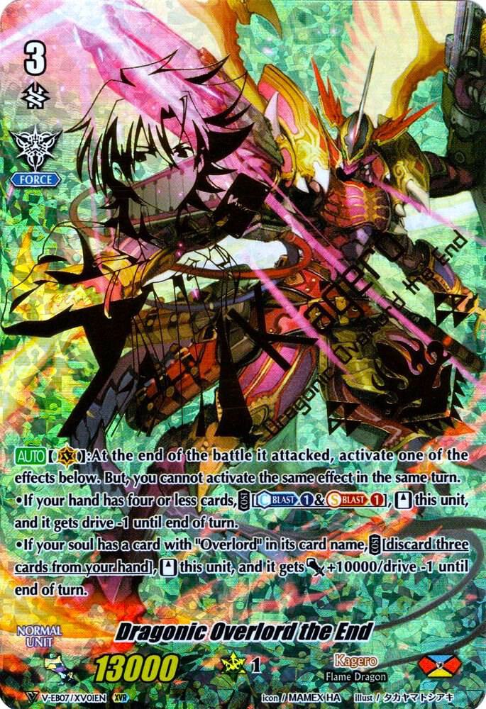 Dragonic Overlord the End (XVR) - V-EB07: The Heroic Evolution - Cardfight Vanguard - TCGplayer.com