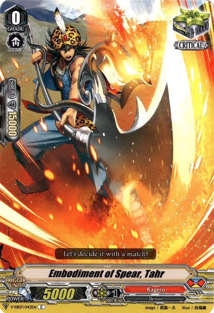 Embodiment of Spear, Tahr - V-EB07: The Heroic Evolution - Cardfight Vanguard - TCGplayer.com