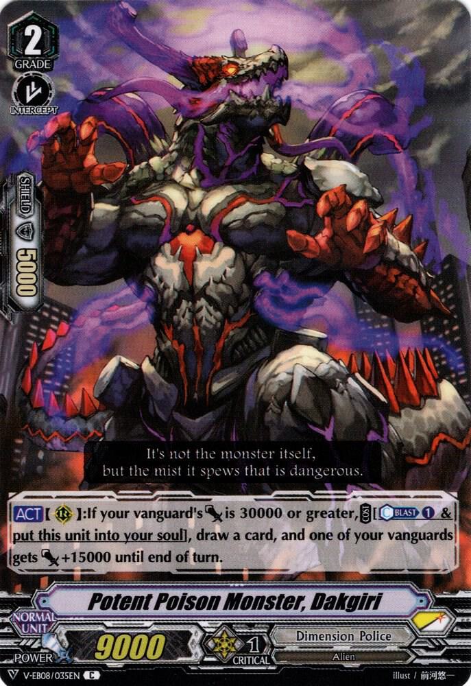 Potent Poison Monster, Dakgiri - V-EB08: My Glorious Justice - Cardfight Vanguard - TCGplayer.com
