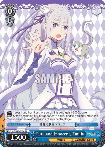 Pure and Innocent, Emilia - Re:ZERO Vol.2 - Weiss Schwarz
