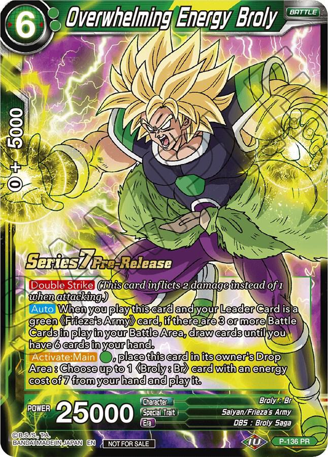 Overwhelming Energy Broly (Alt Art) - Promotion Cards - Dragon Ball ...
