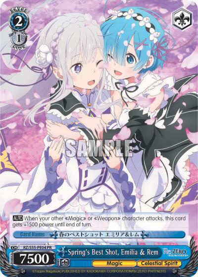 Spring's Best Shot, Emilia & Rem - Re:ZERO Vol.2 - Weiss Schwarz ...