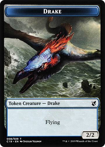 Drake // Human Double-Sided Token - Commander 2019 - Magic: The ...