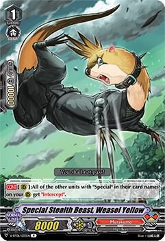 Special Stealth Beast, Weasel Yellow - V-BT06: Phantasmal Steed Restoration - Cardfight Vanguard