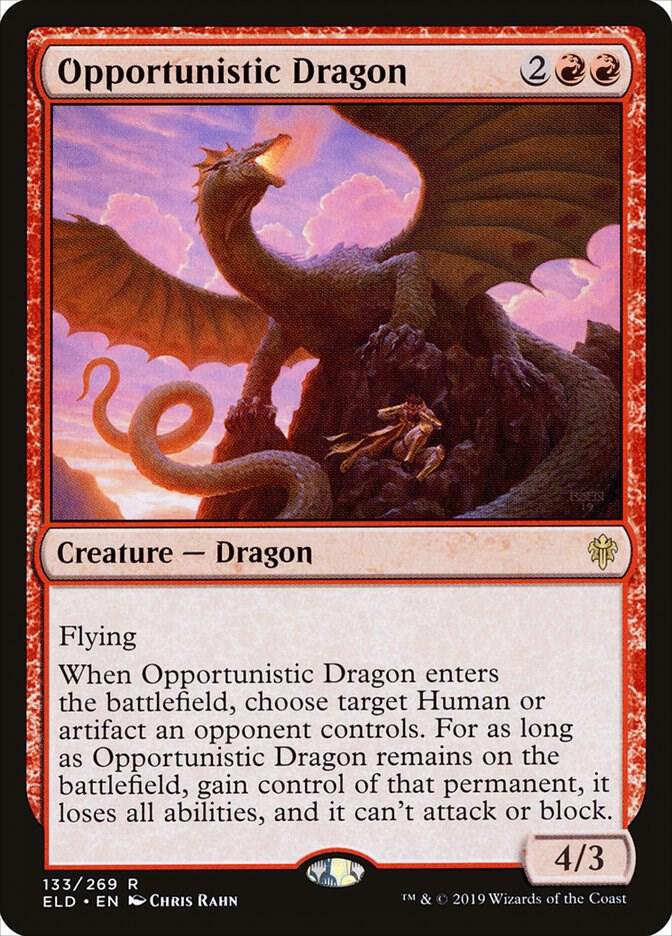 Opportunistic Dragon - Throne of Eldraine - Magic: The Gathering ...
