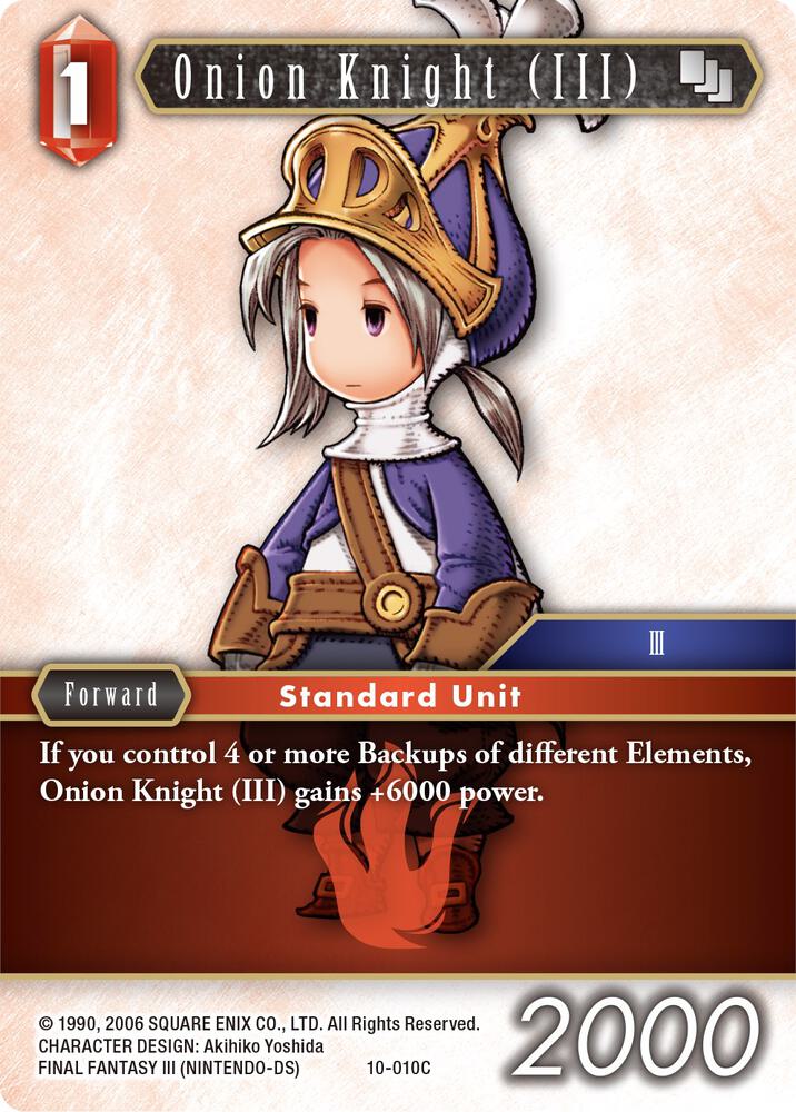 Onion Knight (III) - 10-010C (Luneth) - Opus X - Final Fantasy TCG ...