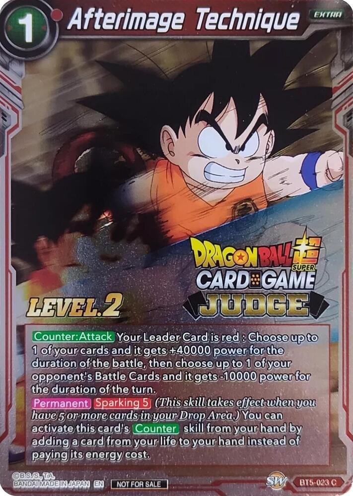 Afterimage Technique (Level 2) - Judge Promotion Cards - Dragon Ball ...