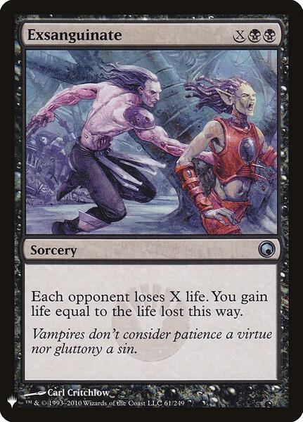 Exsanguinate - The List Reprints - Magic: The Gathering - TCGplayer.com
