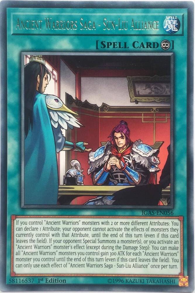 Ancient Warriors Saga - Sun-Liu Alliance - Ignition Assault - YuGiOh - TCGplayer.com