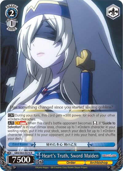 Heart's Truth, Sword Maiden - Goblin Slayer - Weiss Schwarz - TCGplayer.com