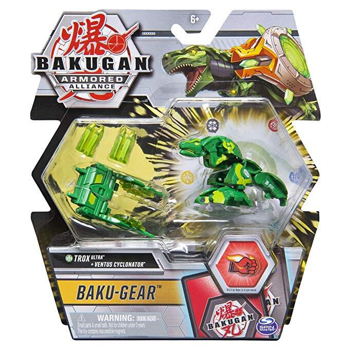 Bakugan Ultra 3-inch Tall Collectible Action Figure - Trox with Transforming Baku-Gear - Armored ...