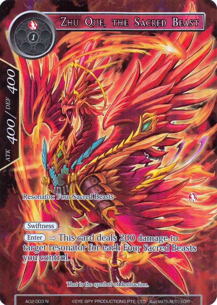 Zhu Que, the Sacred Beast (Full Art) - Alice Origin II - Force of Will ...