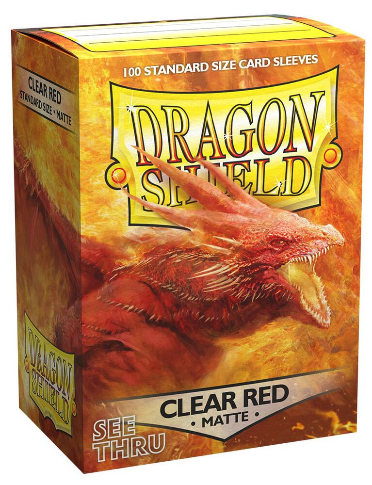 Dragon Shield Matte Sleeves - Clear Red (100-Pack) - Dragon Shield Card ...