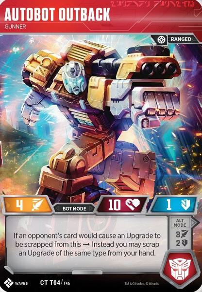 Autobot Outback - Gunner - Titan Masters Attack - Transformers TCG ...