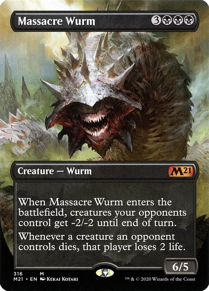 Massacre Wurm (Alternate Art) - Core Set 2021 - Magic: The Gathering ...