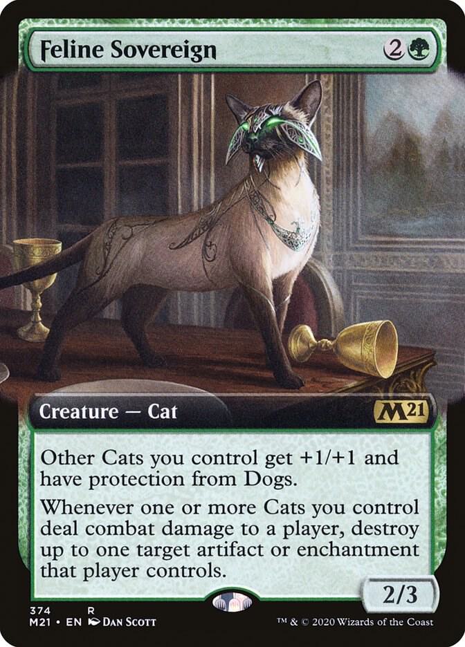 Feline Sovereign (Extended Art) - Core Set 2021 - Magic: The Gathering ...