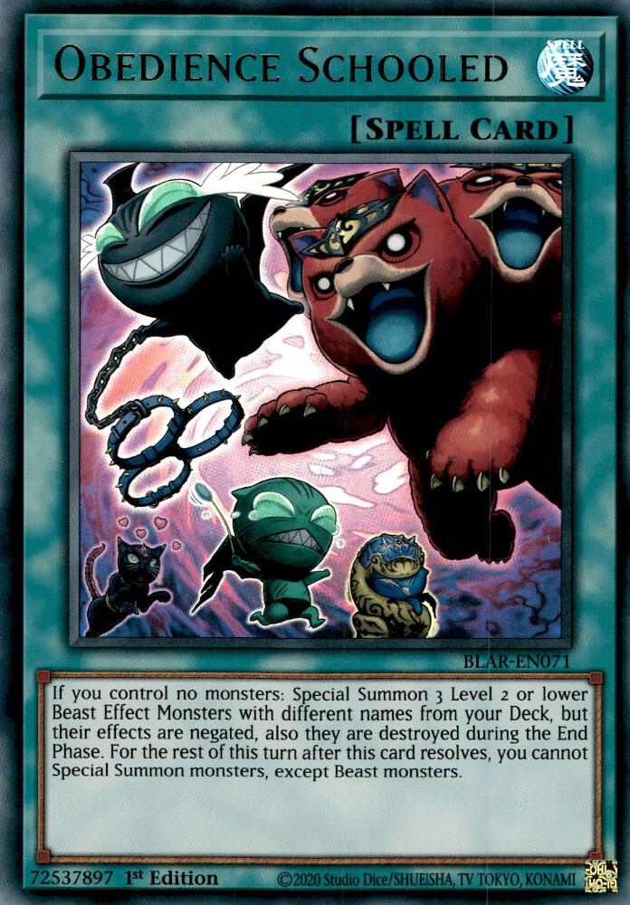 Obedience Schooled - Battles of Legend: Armageddon - YuGiOh - TCGplayer.com