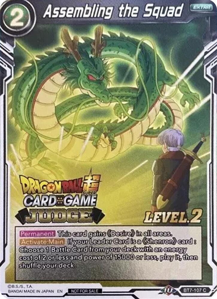 Assembling the Squad (Level 2) - Judge Promotion Cards - Dragon Ball Super: Masters