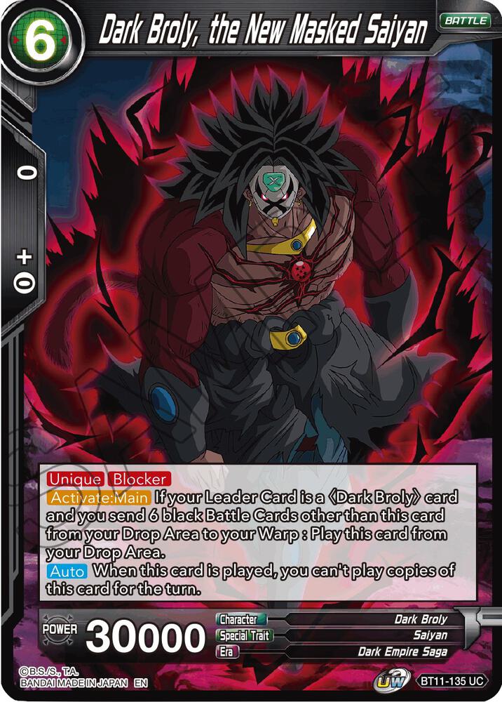 Dark Broly, the New Masked Saiyan - Vermilion Bloodline - Dragon Ball ...