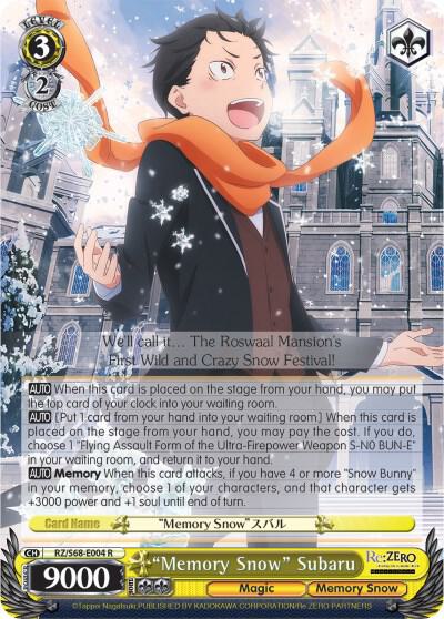 "Memory Snow" Subaru - Re:ZERO Memory Snow - Weiss Schwarz - TCGplayer.com