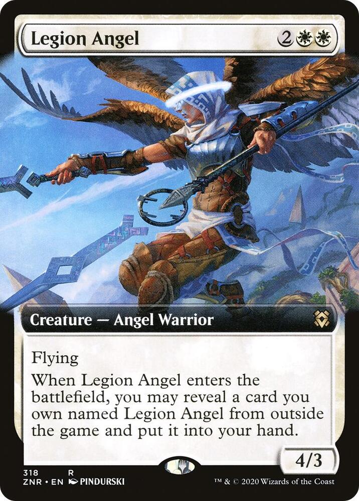 Legion Angel (Extended Art) - Zendikar Rising - Magic: The Gathering ...