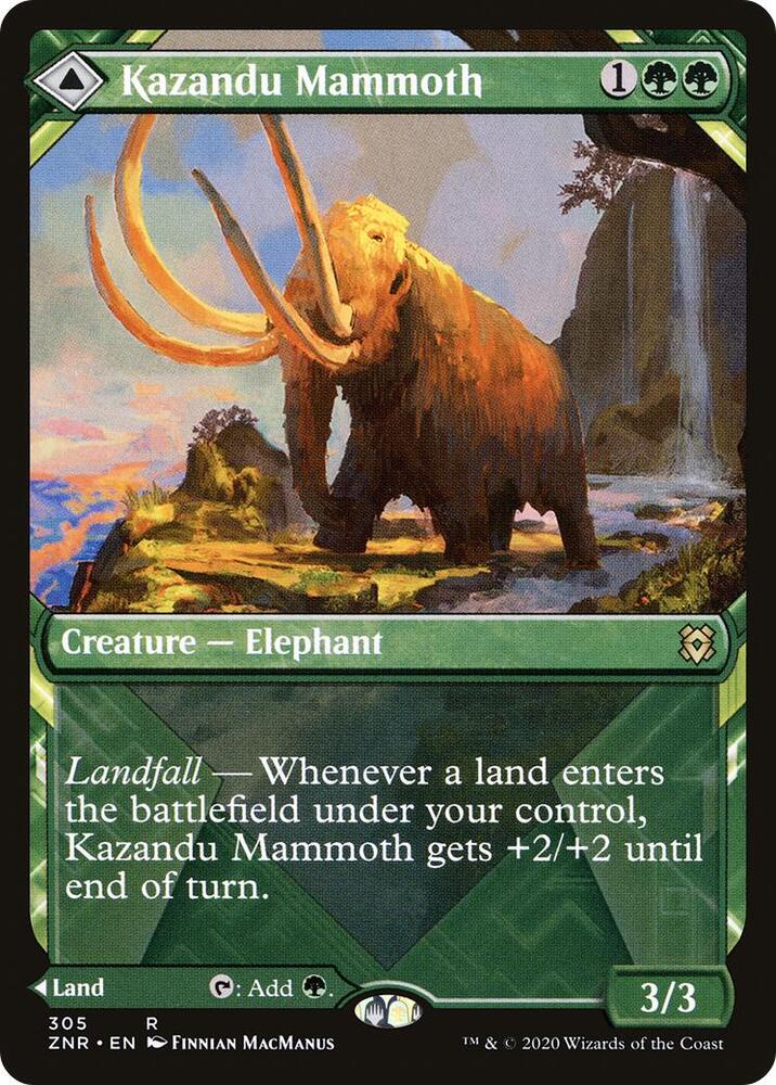 Kazandu Mammoth (Showcase) - Zendikar Rising - Magic: The Gathering ...