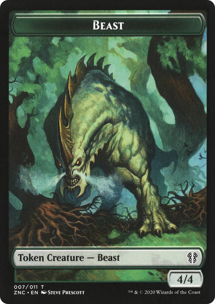 Beast // Saproling Double-Sided Token - Commander: Zendikar Rising ...