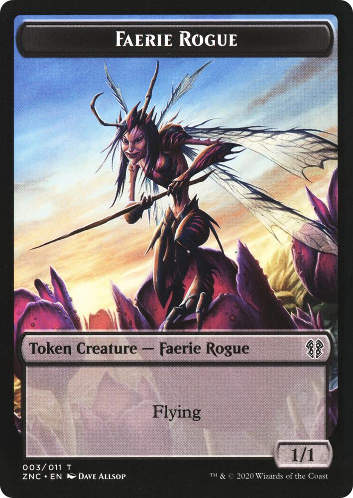 Faerie Rogue // Rat Double-Sided Token - Commander: Zendikar Rising - Magic: The Gathering
