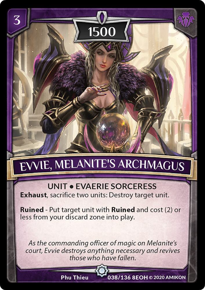 Evvie, Melanite's Archmagus - Echoes of Hokken - Argent Saga TCG ...