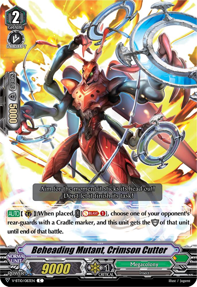 Beheading Mutant, Crimson Cutter - V-BT10: Phantom Dragon Aeon - Cardfight Vanguard
