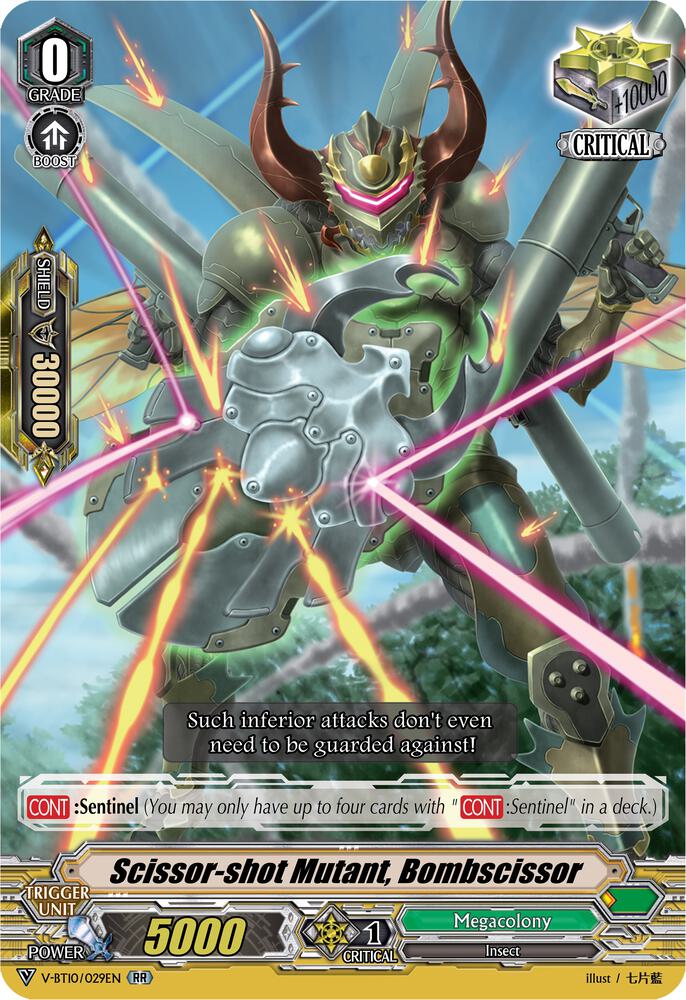 Scissor-shot Mutant, Bombscissor - V-BT10: Phantom Dragon Aeon - Cardfight Vanguard