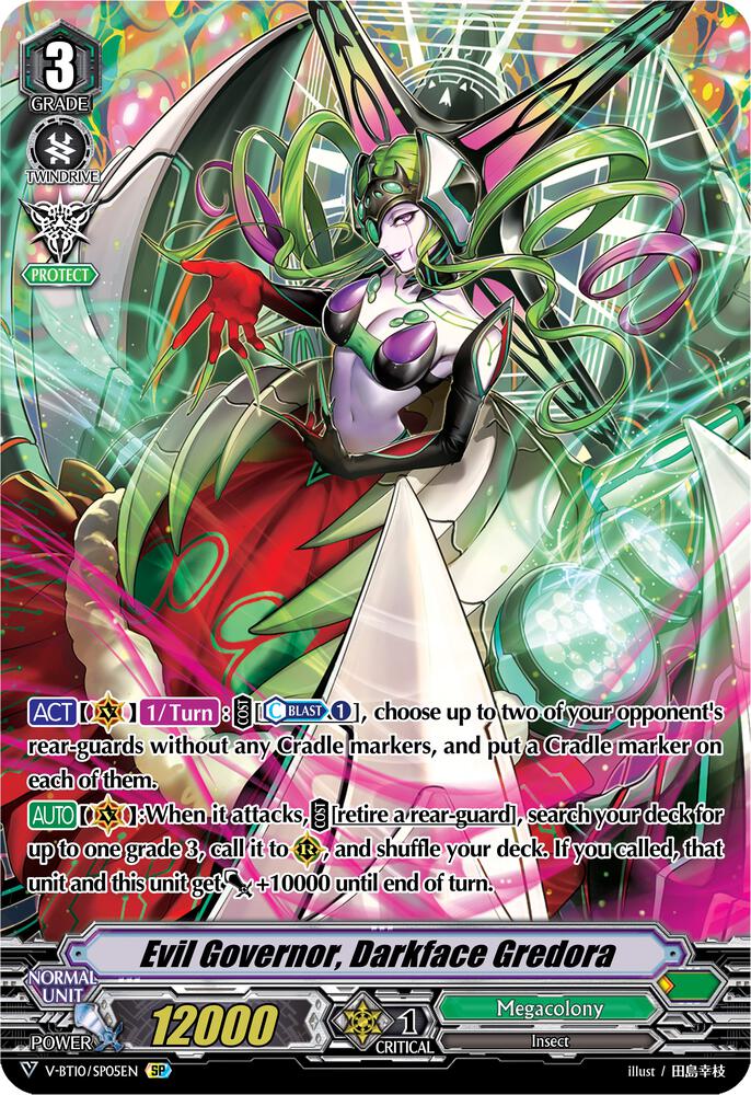 Evil Governor, Darkface Gredora (SP) - V-BT10: Phantom Dragon Aeon - Cardfight Vanguard