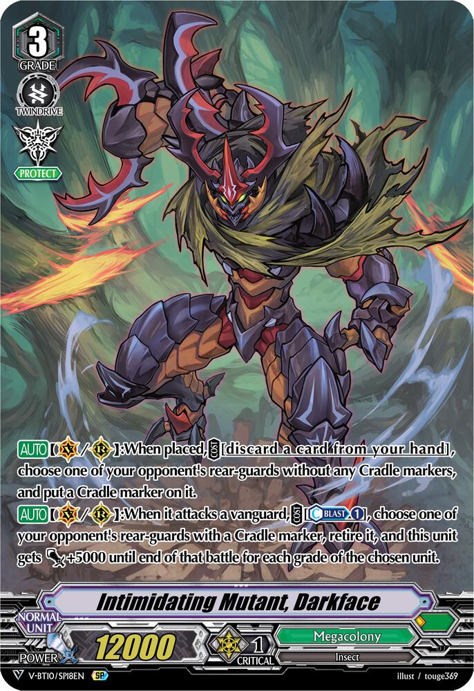 Intimidating Mutant, Darkface (SP) - V-BT10: Phantom Dragon Aeon - Cardfight Vanguard