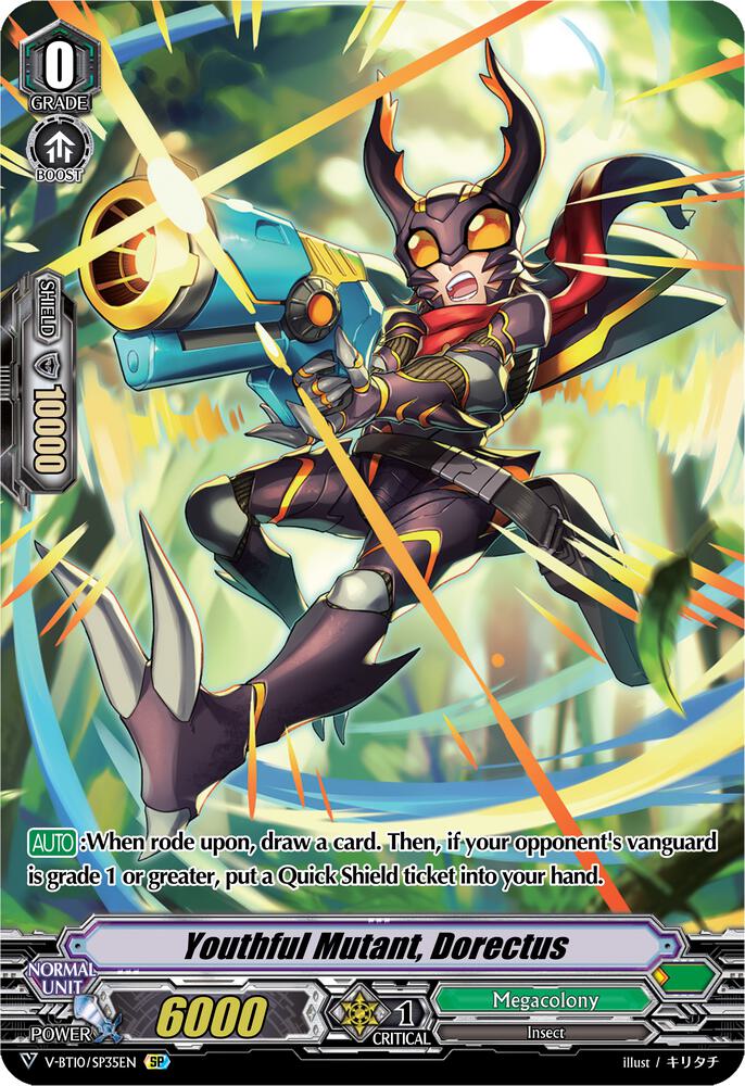 Youthful Mutant, Dorectus (SP) - V-BT10: Phantom Dragon Aeon - Cardfight Vanguard