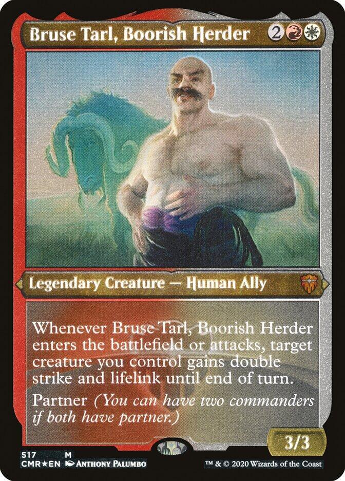 Bruse Tarl, Boorish Herder (Foil Etched) - Commander Legends - Magic ...