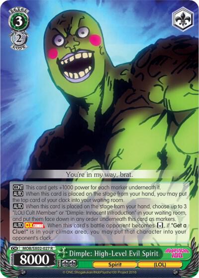 Dimple: High-Level Evil Spirit - Mob Psycho 100 - Weiss Schwarz ...