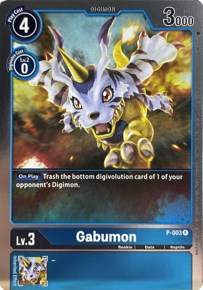Gabumon - P-003 - Digimon Promotion Cards - Digimon Card Game ...