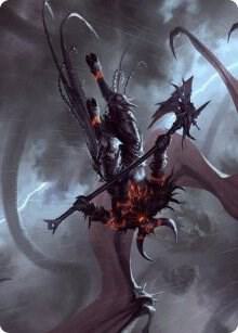 Burning-Rune Demon Art Card - Art Series: Kaldheim - Magic: The Gathering