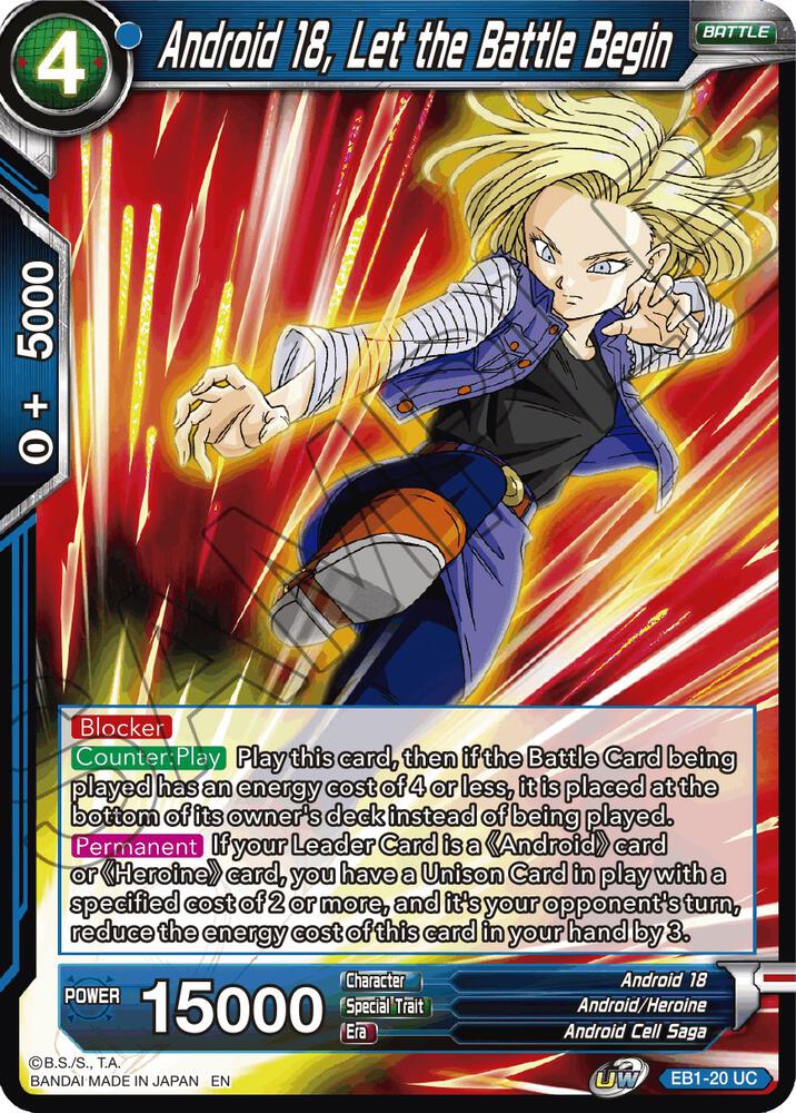 Android 18, Let the Battle Begin - Battle Evolution Booster - Dragon ...
