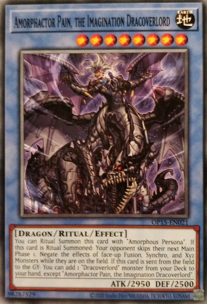Amorphactor Pain, the Imagination Dracoverlord - OTS Tournament Pack 15 ...