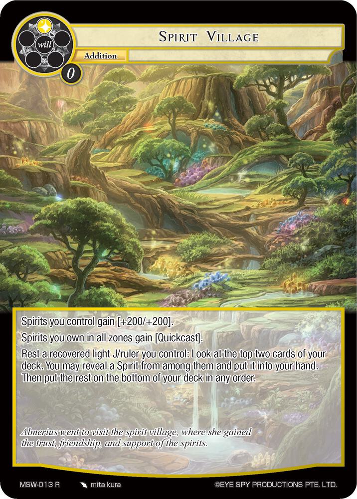 Spirit Village - The Magic Stone War - Zero - Force of Will - TCGplayer.com