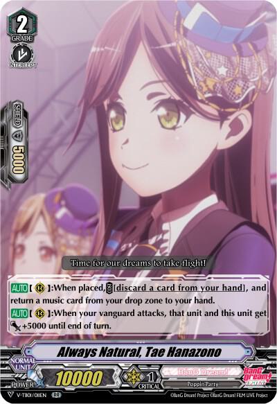 Always Natural, Tae Hanazono - V-TB01: BanG Dream! FILM LIVE - Cardfight Vanguard - TCGplayer.com