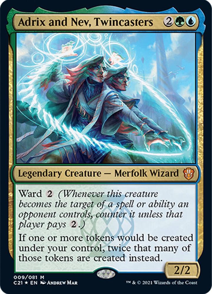 Adrix and Nev, Twincasters - Commander 2021 - Magic: The Gathering ...
