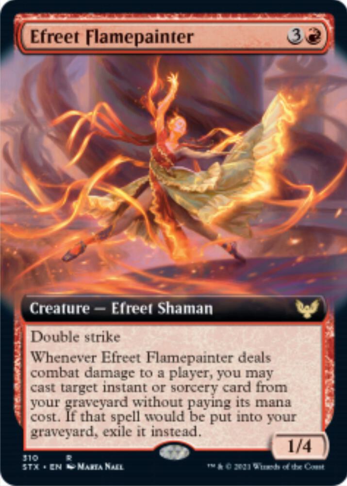 Efreet Flamepainter (Extended Art) - Strixhaven: School of Mages ...