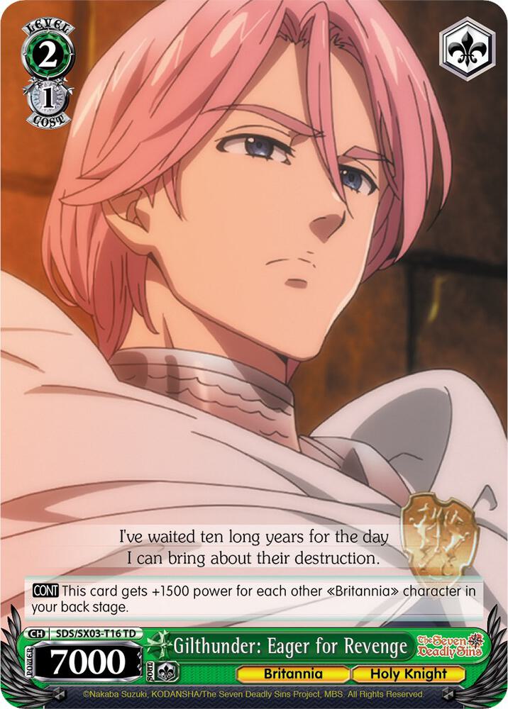 Catching the Spear - The Seven Deadly Sins - Weiss Schwarz