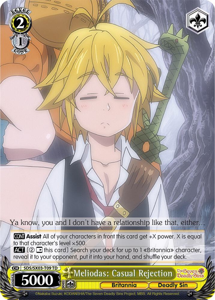 Catching the Spear - The Seven Deadly Sins - Weiss Schwarz